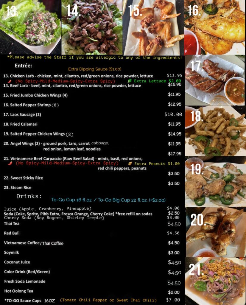 Menu | The Spot